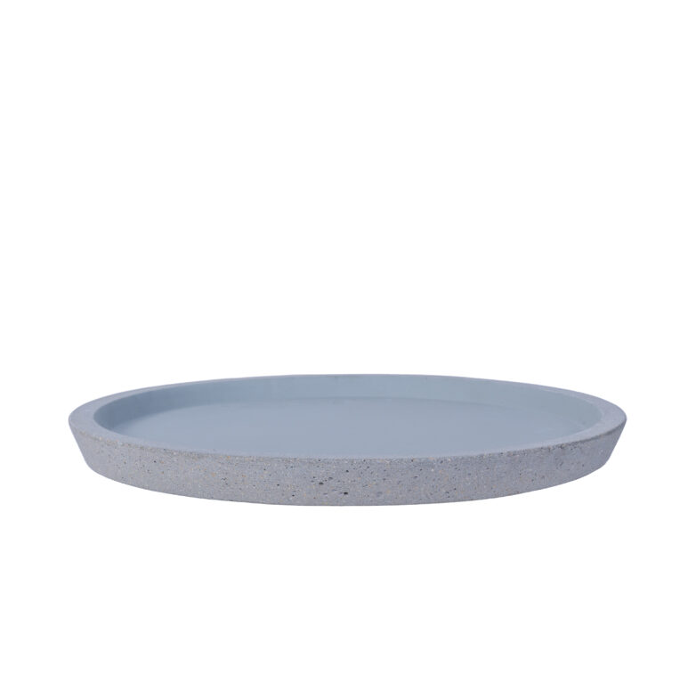 Sous-pot Rond Sandy Gris - Floralies