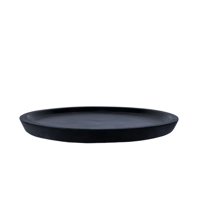 Sous-pot Rond Sandy Noir - Floralies